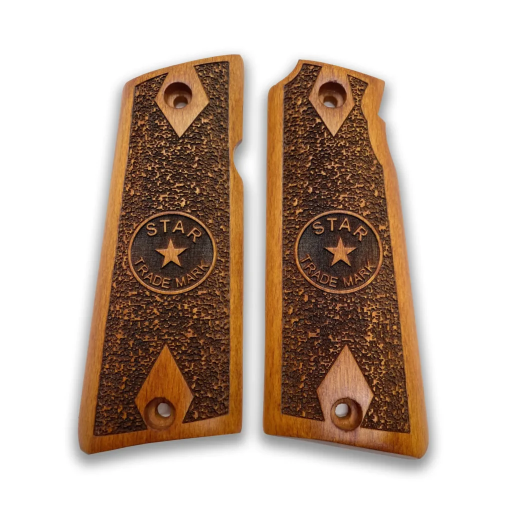 Beech Wood Pistol Grip for Star Super B – Star Emblem & Geometric ...