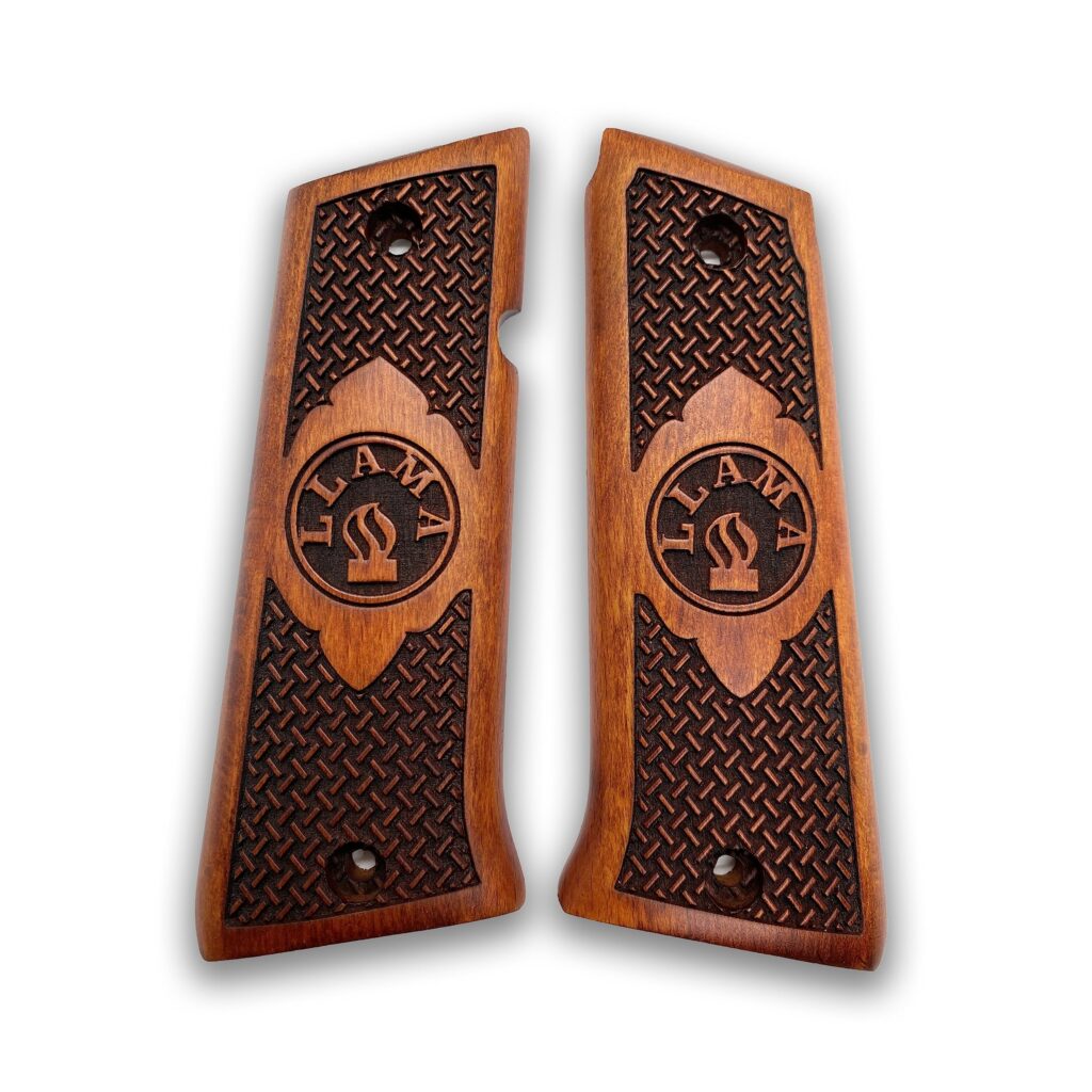 Beech Wood Pistol Grip - Knight Emblem Design - Zib Grips